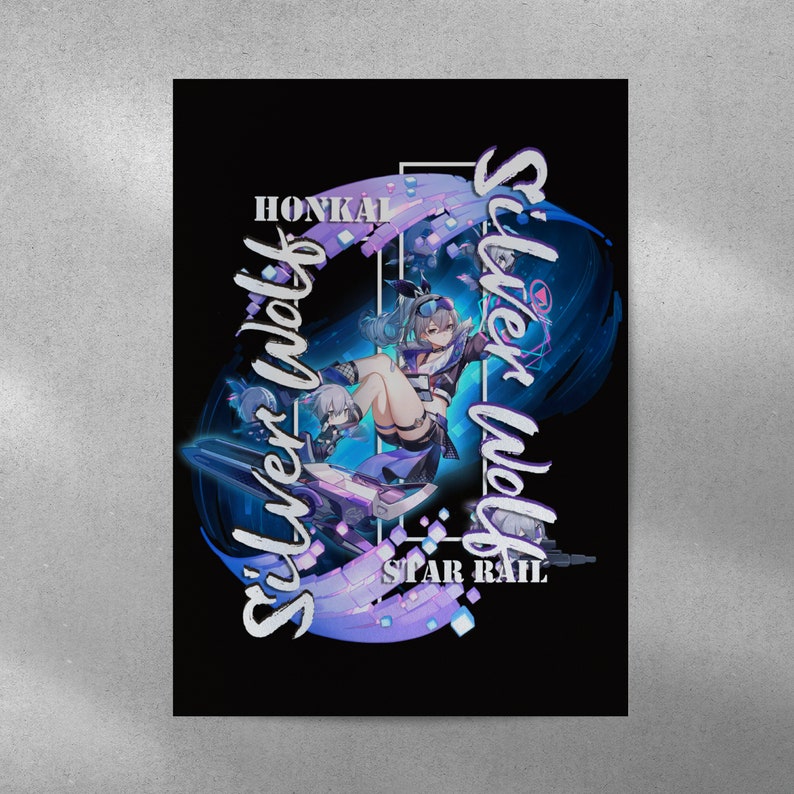 Silver Wolf Themed Honkai Star Rail Aesthetic Poster Anime Wall Art ...