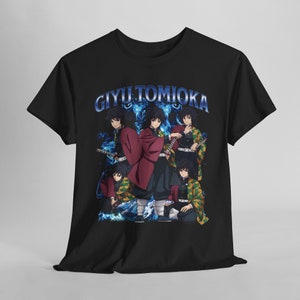 Giyu Tomioka Kimetsu No Yaiba Demon Slayer T-shirt Anime Graphic Tee ...