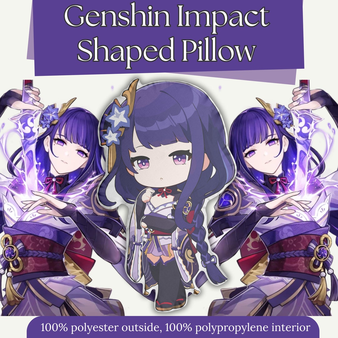 Raiden Shogun Genshin Impact Shaped Pillow Anime Plushie: Adorable ...