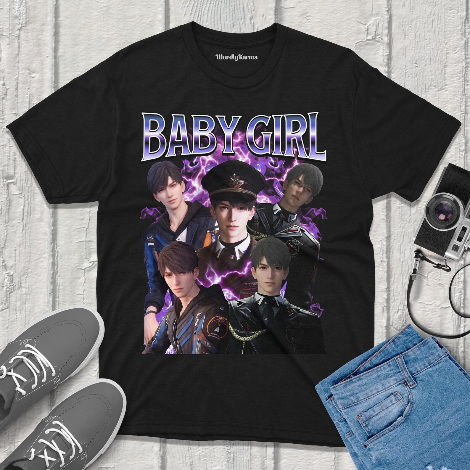 Caleb Love and Deepspace Baby Girl Anime Graphic T-shirt - Unisex Manga ...