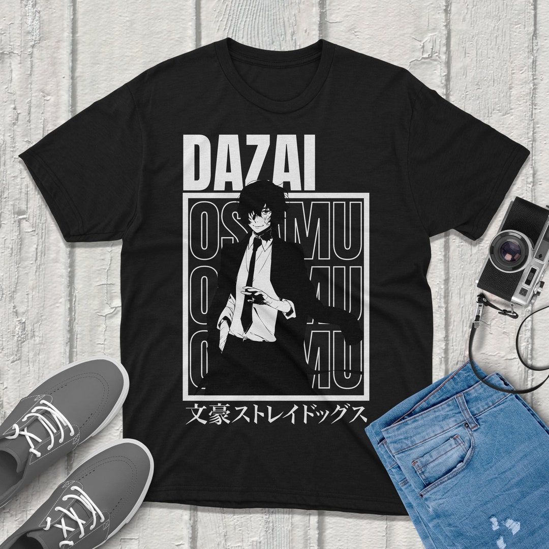 Dazai Bungou Stray Dogs T-shirt Anime Vintage Streetwear Premium ...