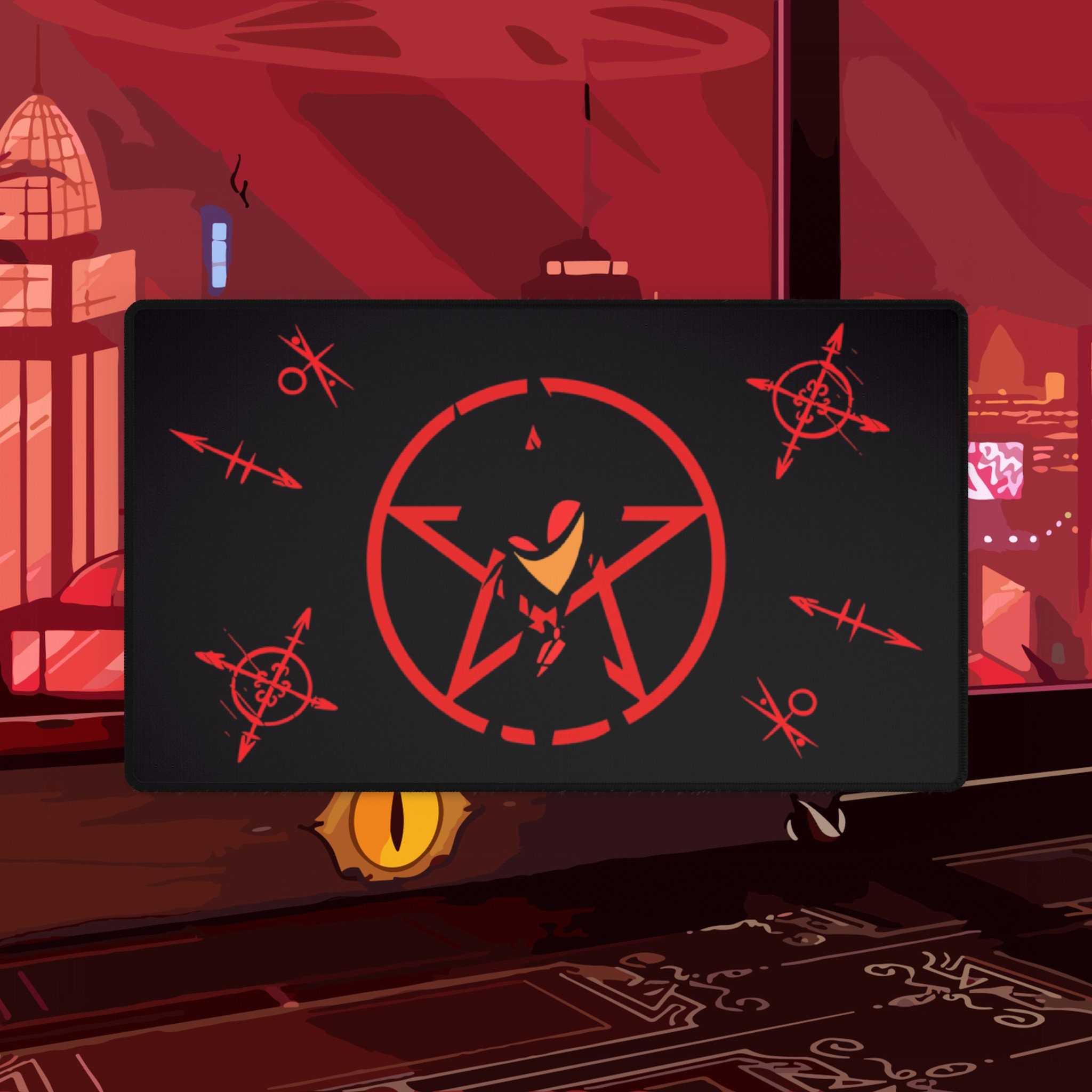 Alastor Hazbin Hotel Desk Mat: Perfect for Gamers & Fans Featuring Your ...