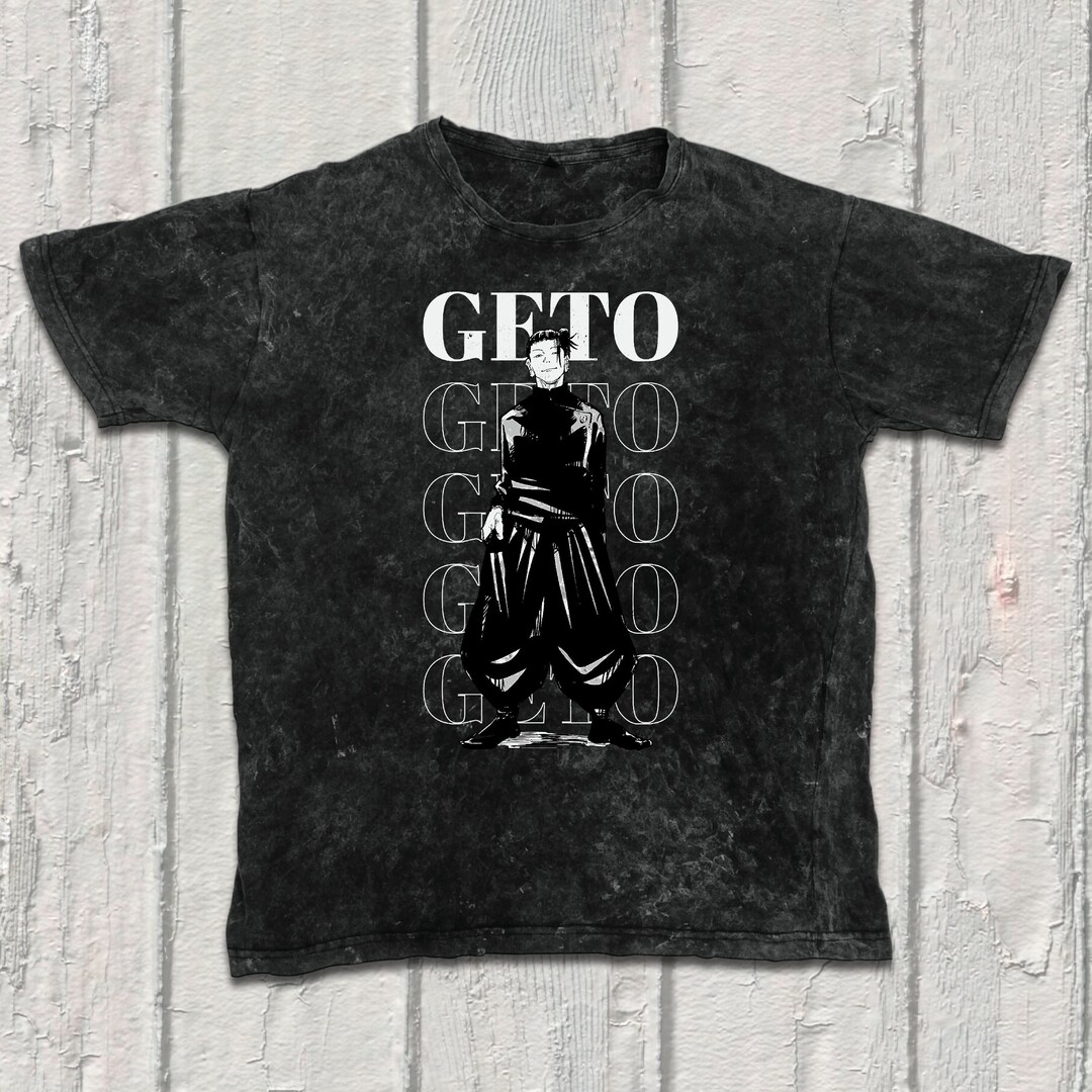 Geto Suguru Jujutsu Kaisen Acid Wash Denim T-shirt Anime Streetwear ...