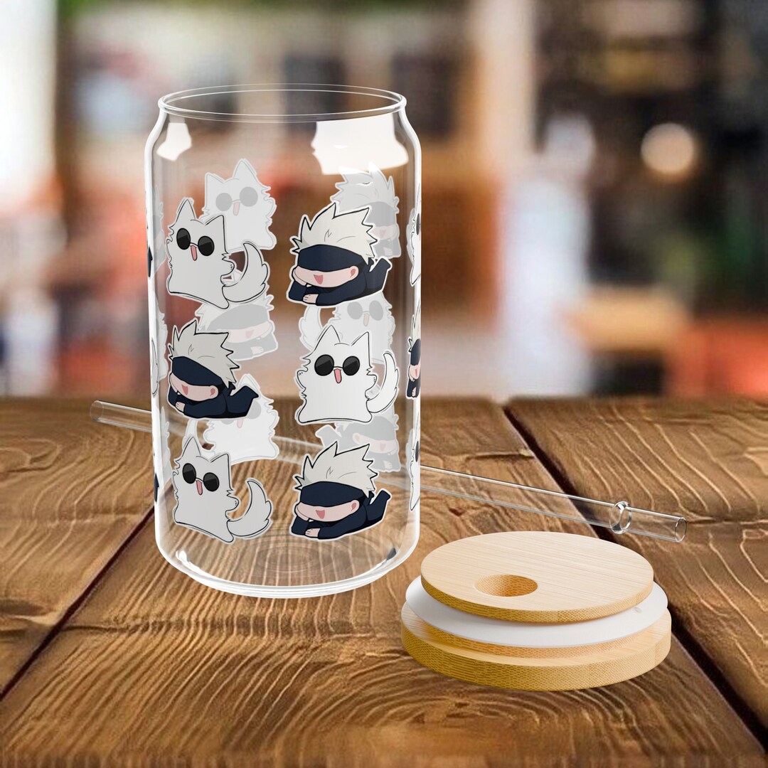 Satoru Gojo Jujutsu Kaisen Anime Glass Cup Gojo Glassware Regalo de ...