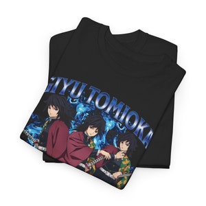 Giyu Tomioka Kimetsu No Yaiba Demon Slayer T-shirt Anime Graphic Tee ...
