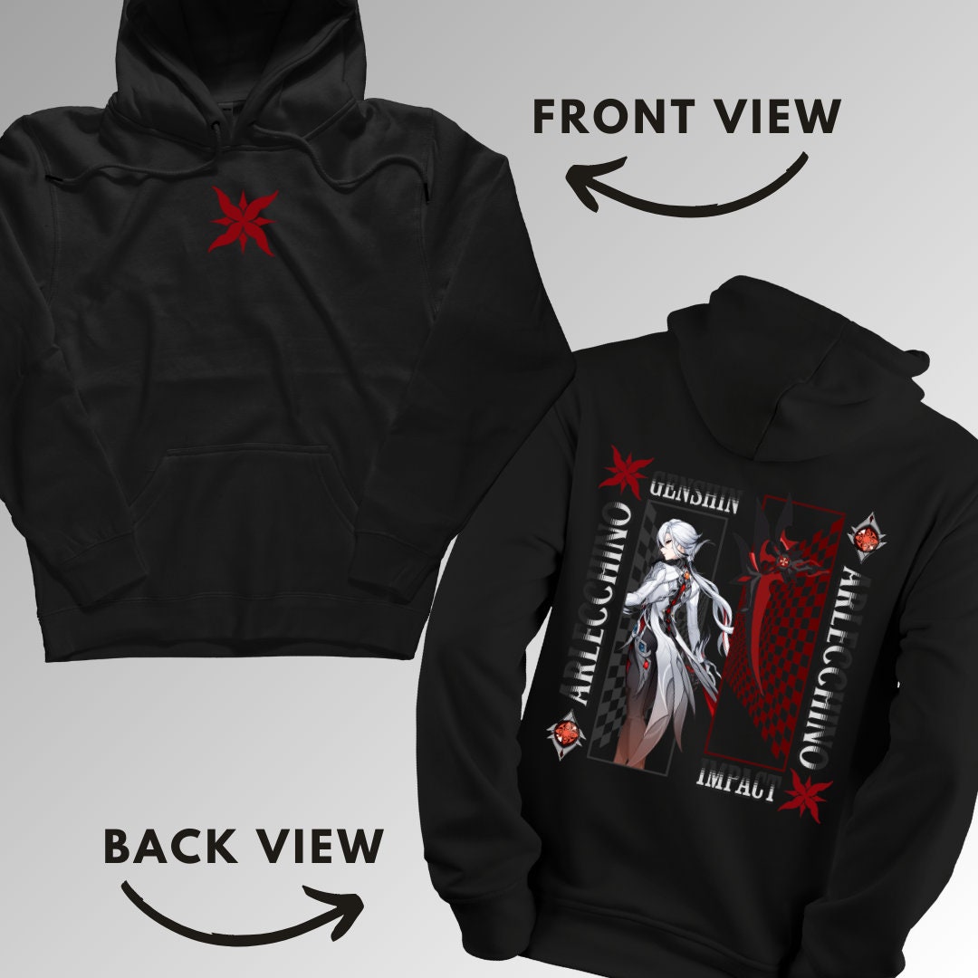 Arlecchino Genshin Impact Unisex Hoodie Anime Fan Clothing Cosplay ...