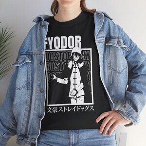 Fyodor Bungou Stray Dogs T-shirt Anime Vintage Streetwear Premium ...
