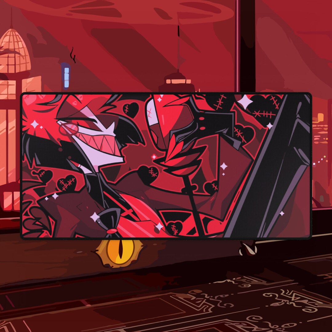 Alastor Hazbin Hotel Desk Mat: Perfect for Gamers & Fans Featuring Your ...