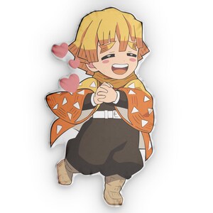 Zenitsu Kimetsu No Yaiba Demon Slayer Shaped Pillow Cute Anime Pillow ...