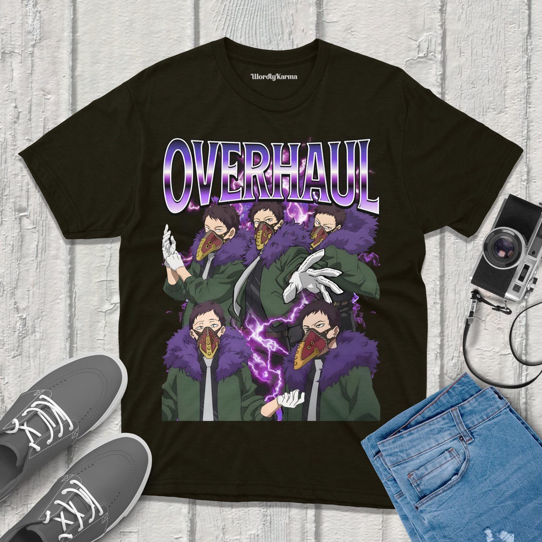 Overhaul My Hero Academia Tshirt Unisex Vintage Streetwear MHA Shirt ...