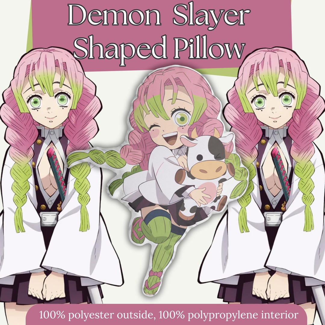 Mitsuri Kanroji Kimetsu No Yaiba Demon Slayer Shaped Pillow Cute Anime ...