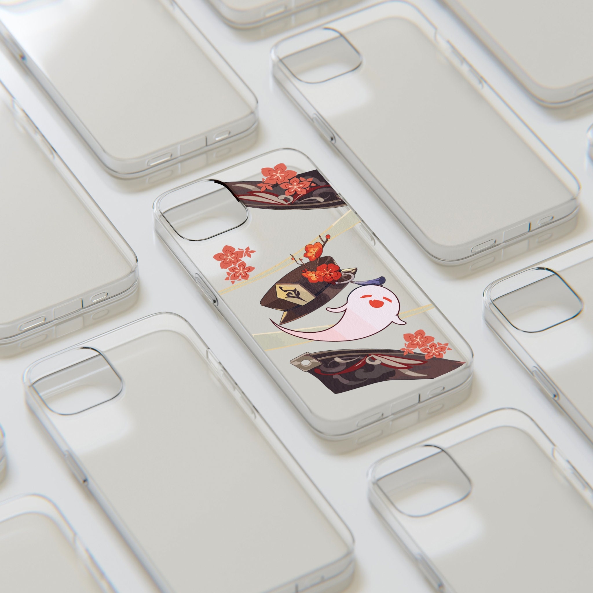 Genshin Impact Hu Tao Phone Case Aesthetic Design iPhone 15 & Samsung ...