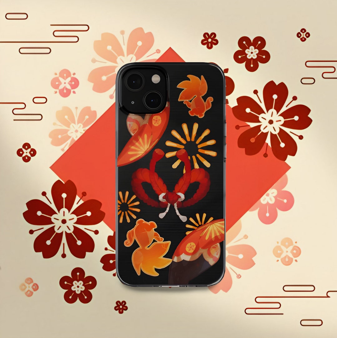 Genshin Impact Yoimiya Phone Case Aesthetic Design iPhone 14 & Samsung ...