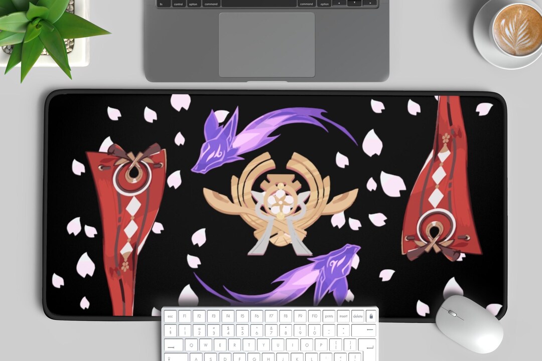 Yae Miko Genshin Impact Desk Mat: Perfect for Gamers & Fans! Featuring ...