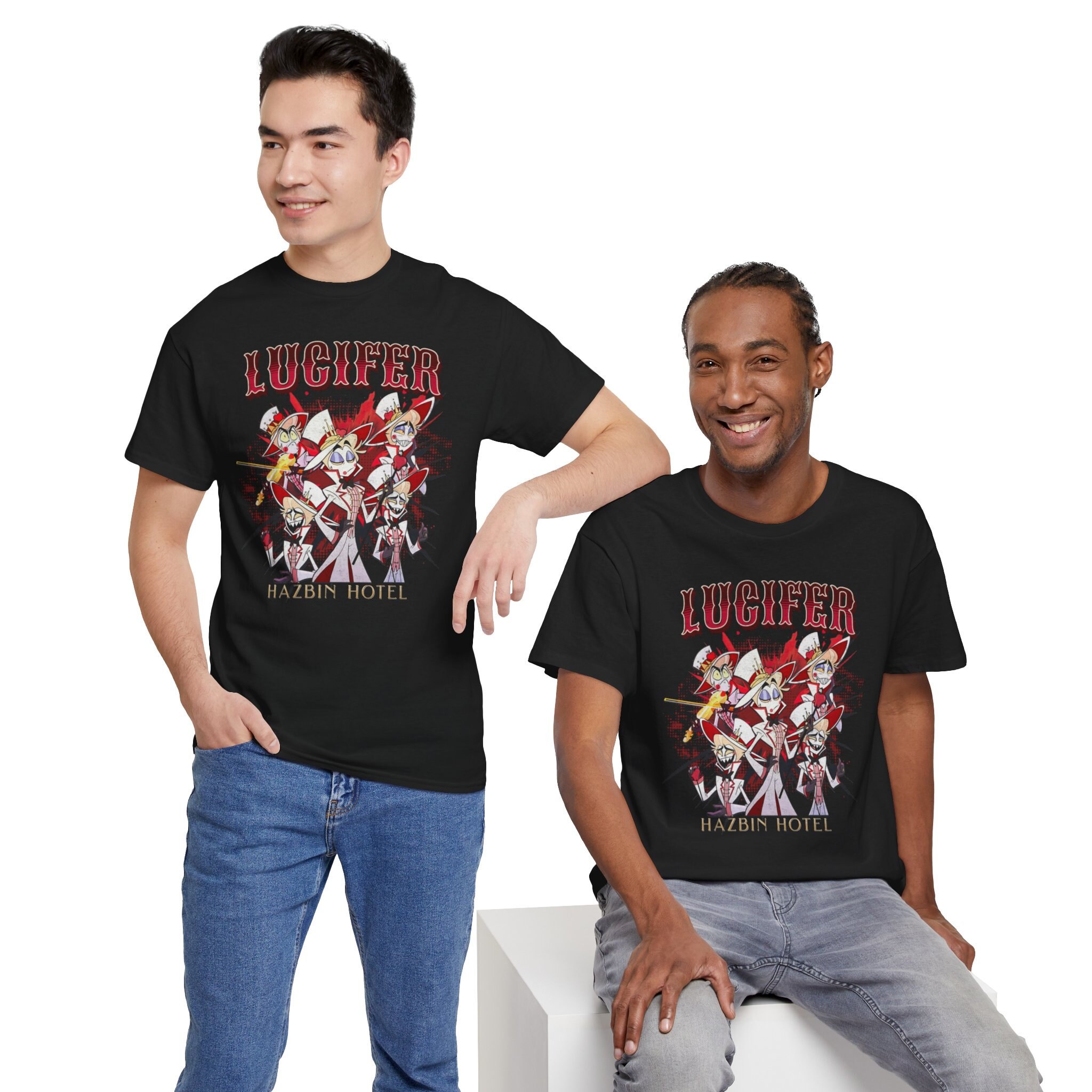 Lucifer Hazbin Hotel Retro T-shirt: Stylish Trendy Apparel Featuring ...