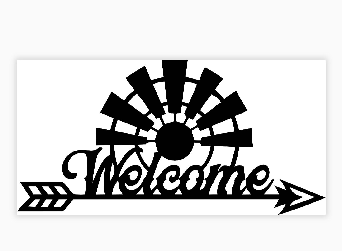 Welcome Windmill Hanging Metal Wall Sign Décor 18 X - Etsy