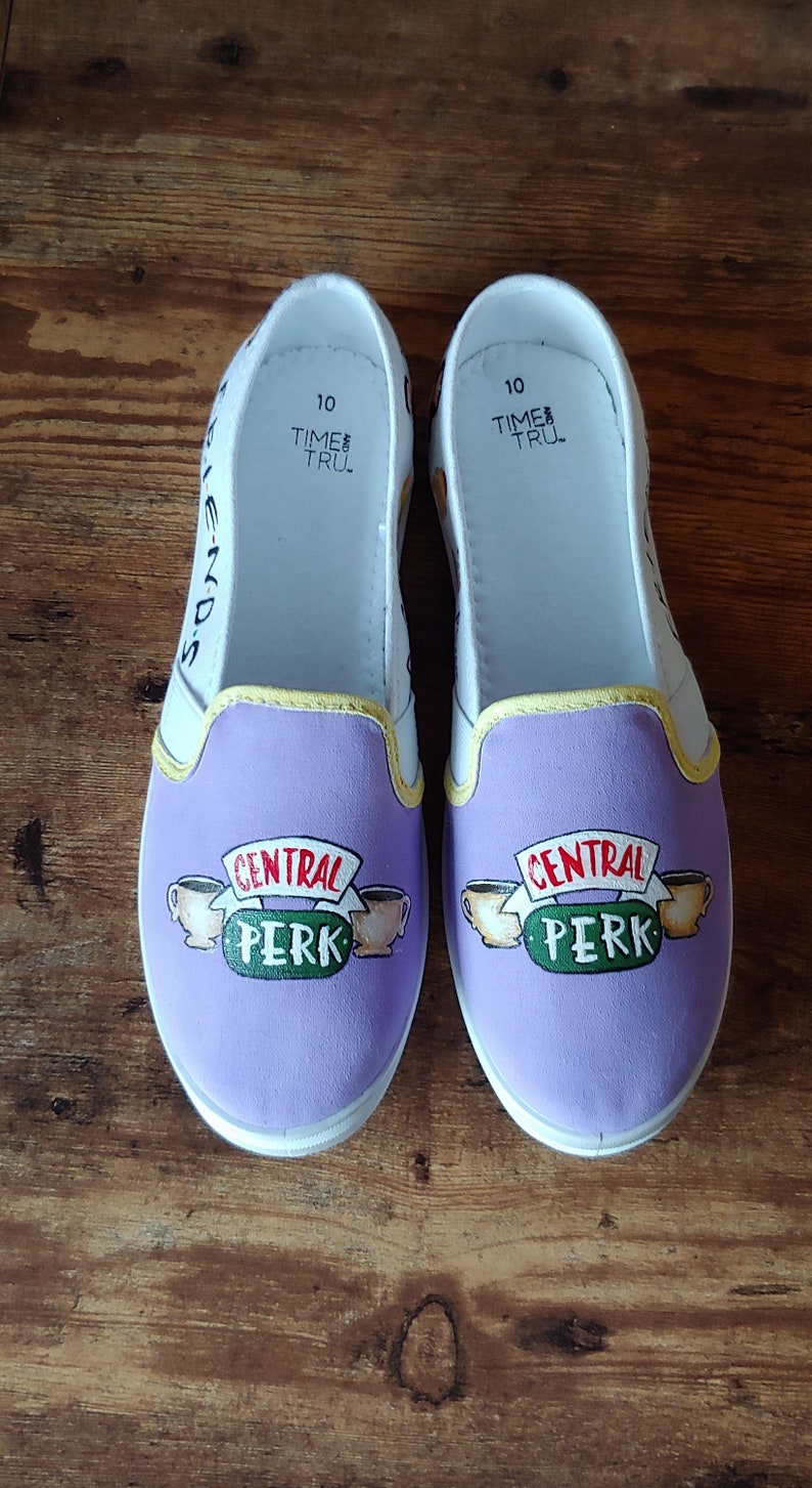 Friends Central Perk Painted Shoes With Acrylic Paint- Rachel Green ...