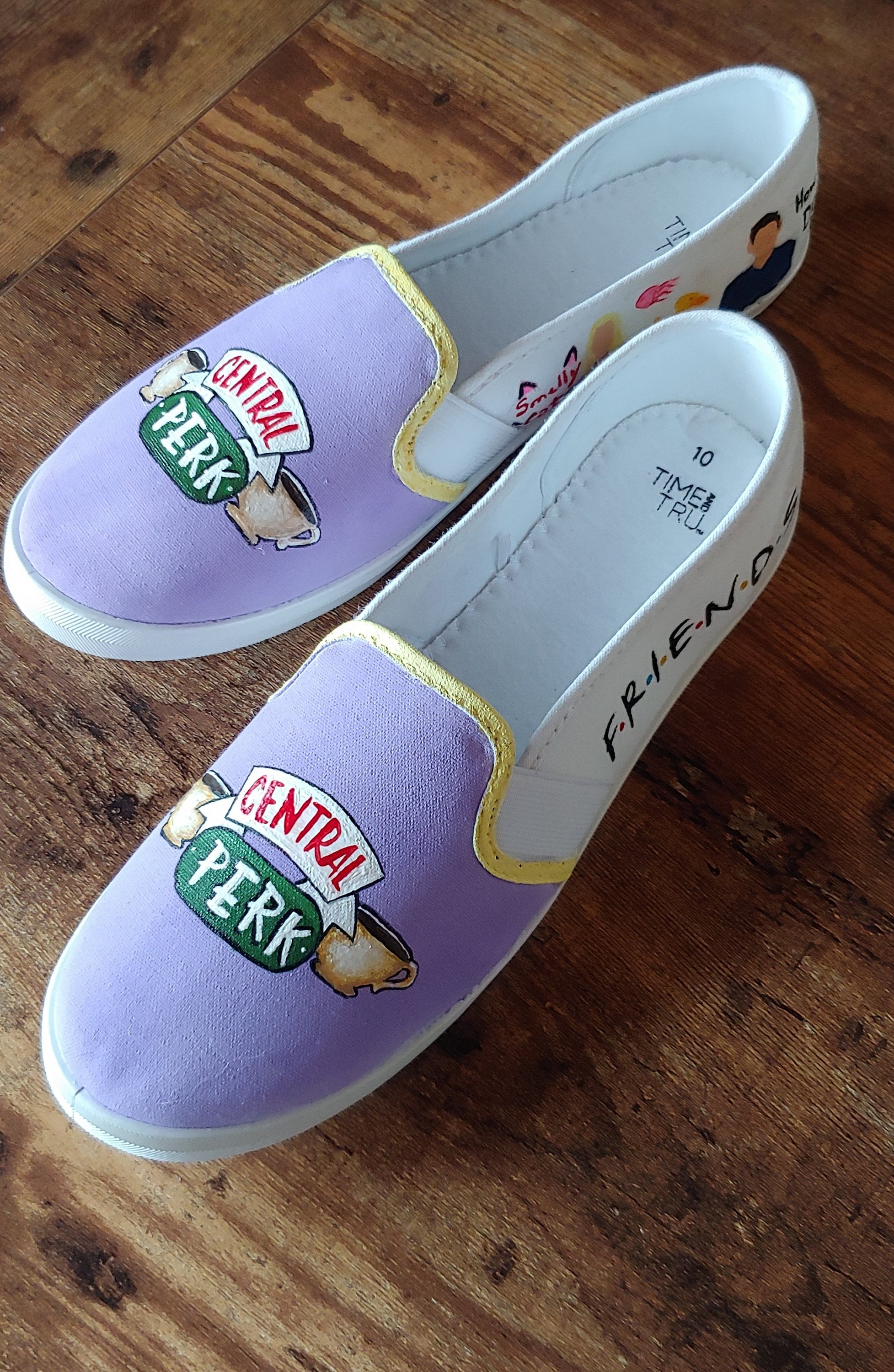 Friends Central Perk Painted Shoes With Acrylic Paint- Rachel Green ...