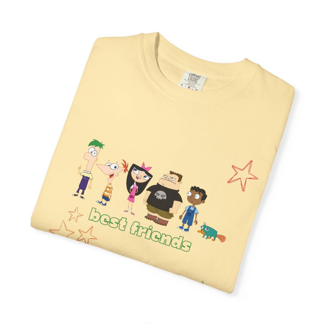 Phineas and Ferb Best Friends Unisex T-shirt | Cute Graphic Tee, Cozy ...