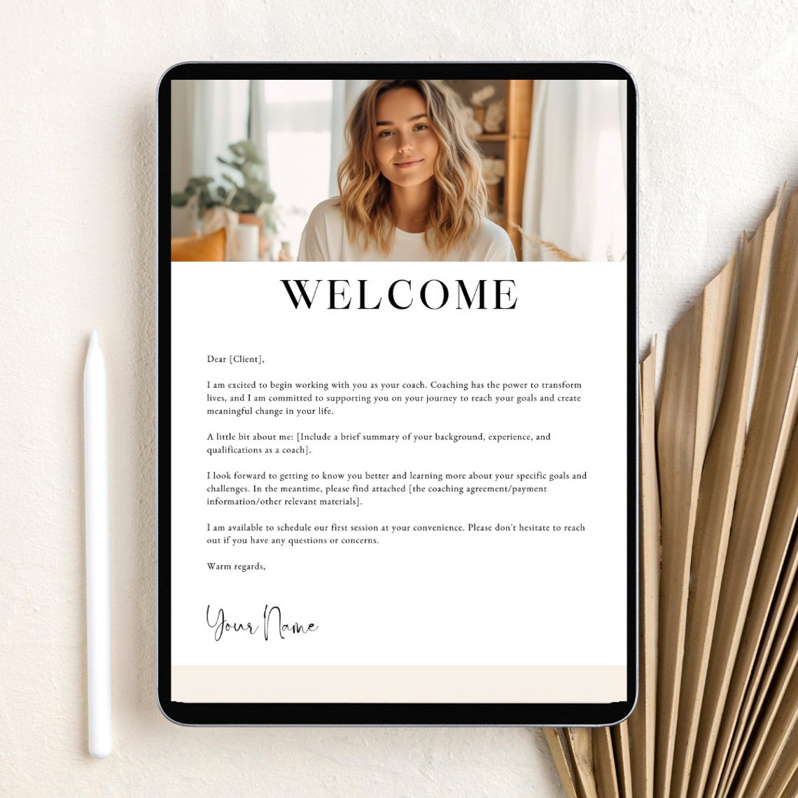 Done for You Welcome Letter; Printable Welcome Letter, Digital Welcome ...