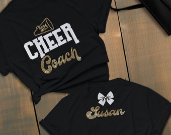 Cheer Coach Shirt Glitter Cheer Coach Shirt Custom Cheer Coach Tee ...