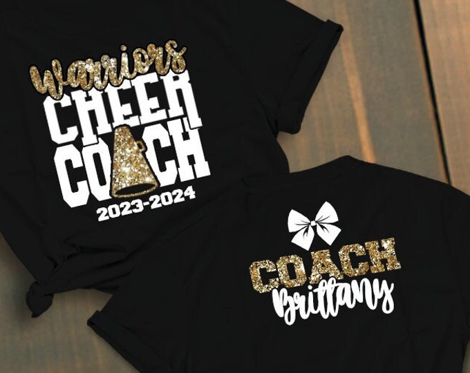 Custom Cheer Coach Shirt Glitter Custom Cheer Coach Tshirt Glitter ...