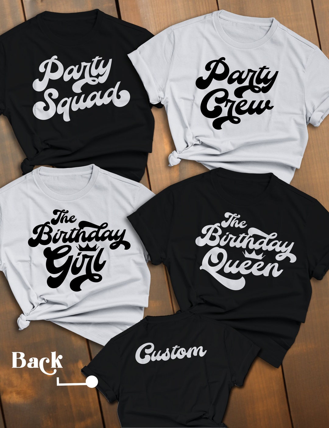 Custom Party Crew Shirts Birthday Squad Shirt Birthday Girl Shirt Group ...