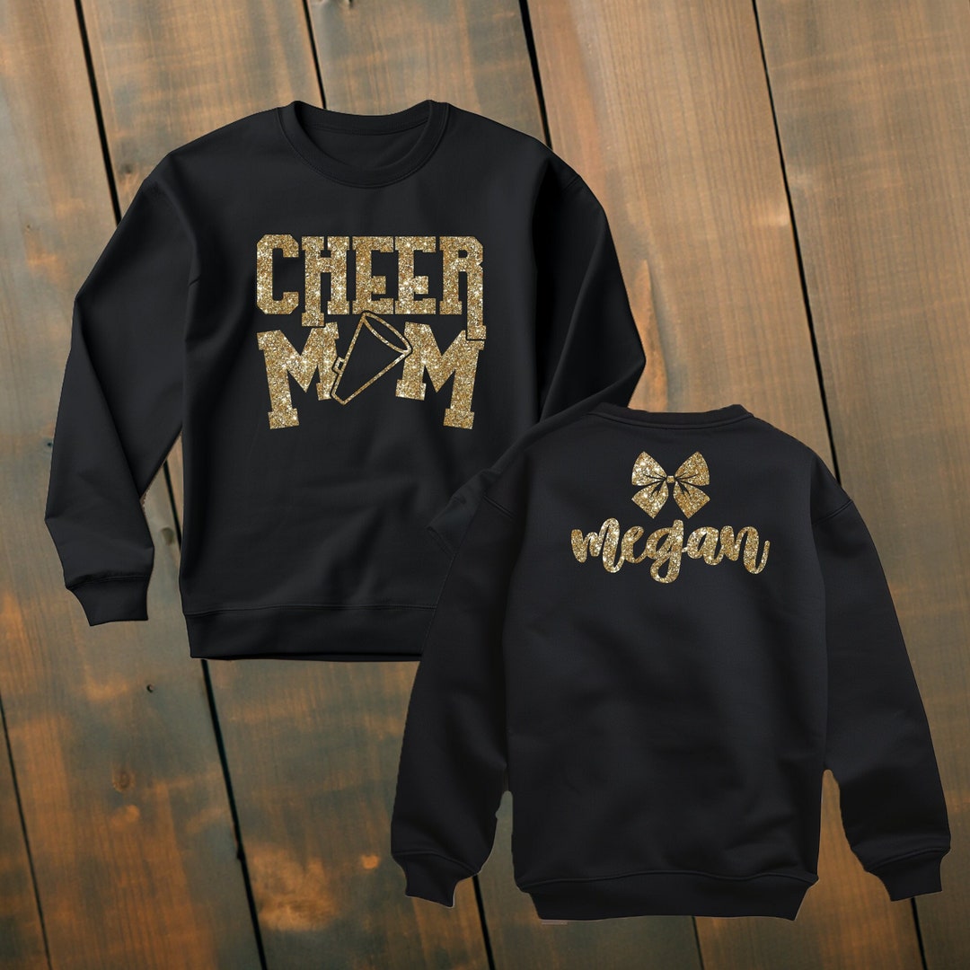 Cheer Mom Sweatshirt Custom Cheer Mom Sweatshirt Glitter Cheer Mom