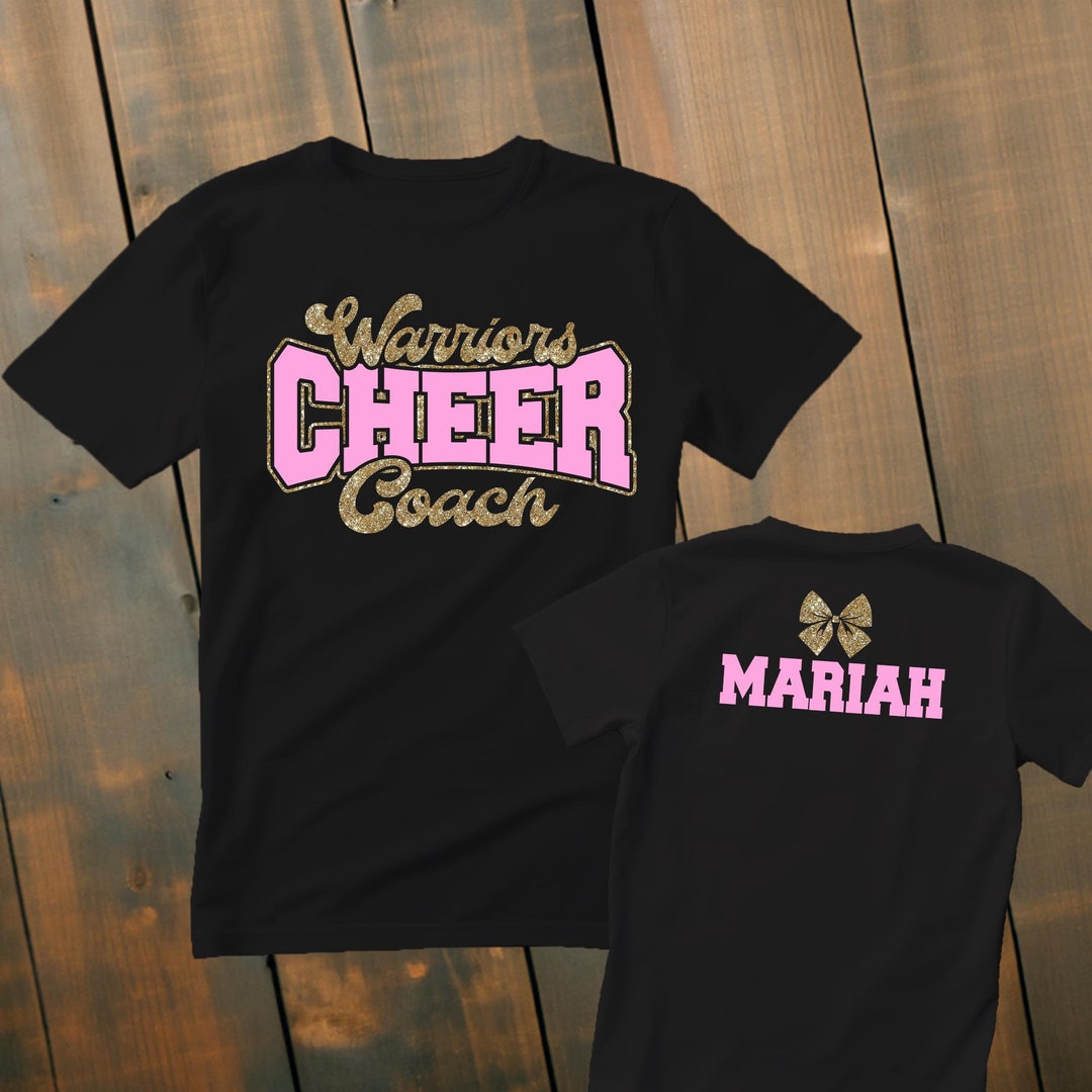 Custom Cheer Coach Shirt Glitter Custom Cheer Coach Tshirt Glitter ...