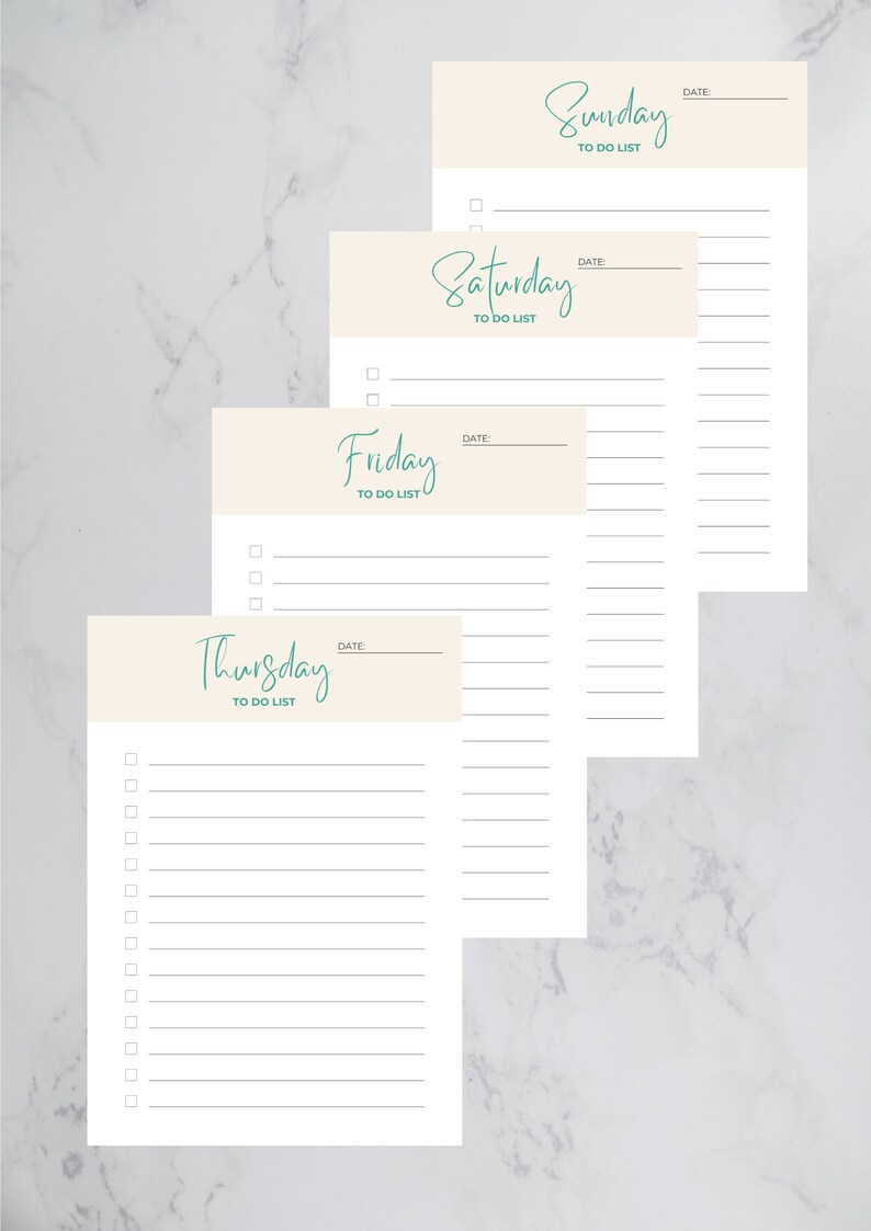 Minimalist To-do List, Simple Daily Planner, Digital Task Organizer ...
