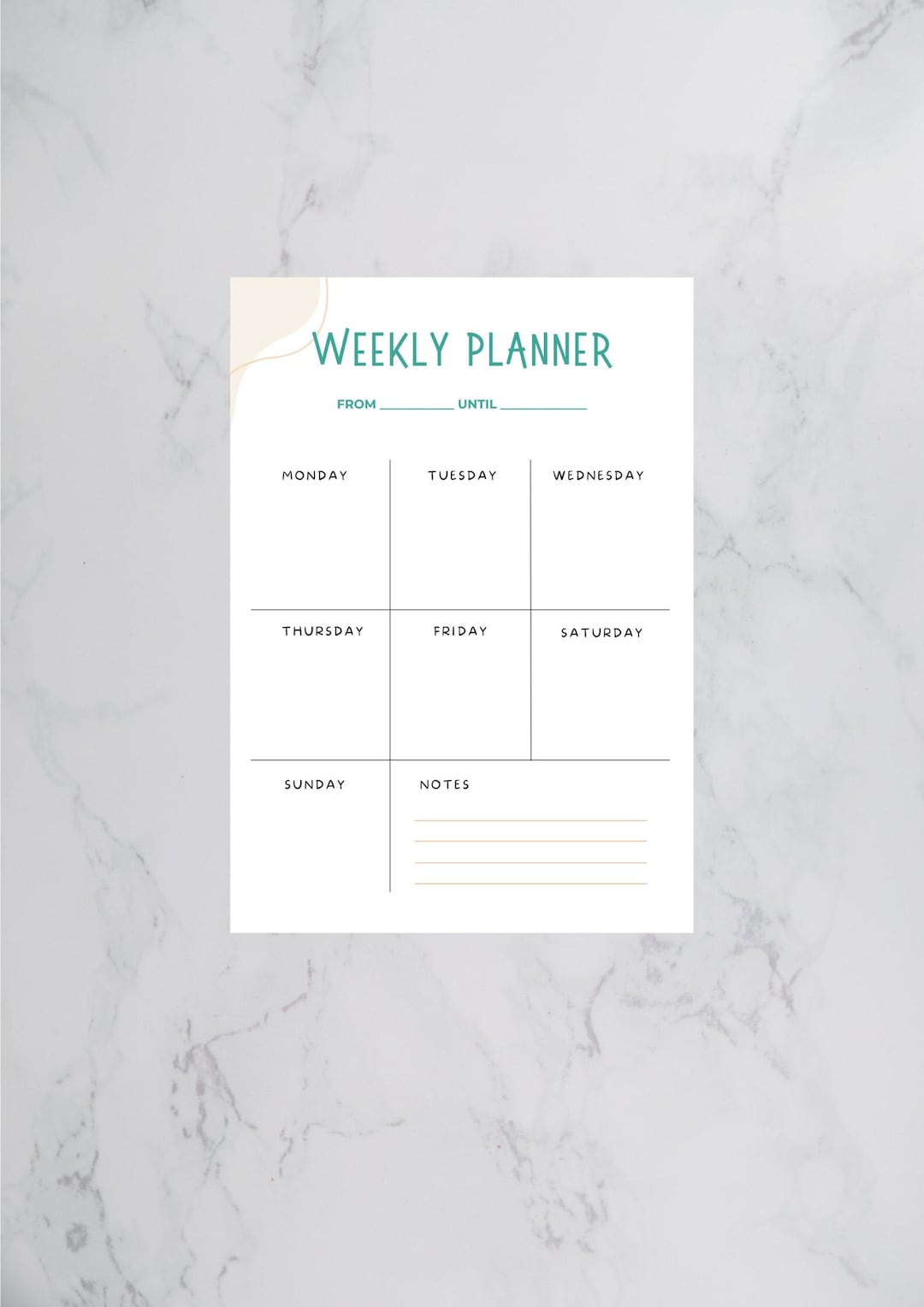 Simple Weekly Planner, Editable Task Organizer, Clean Design Printable ...