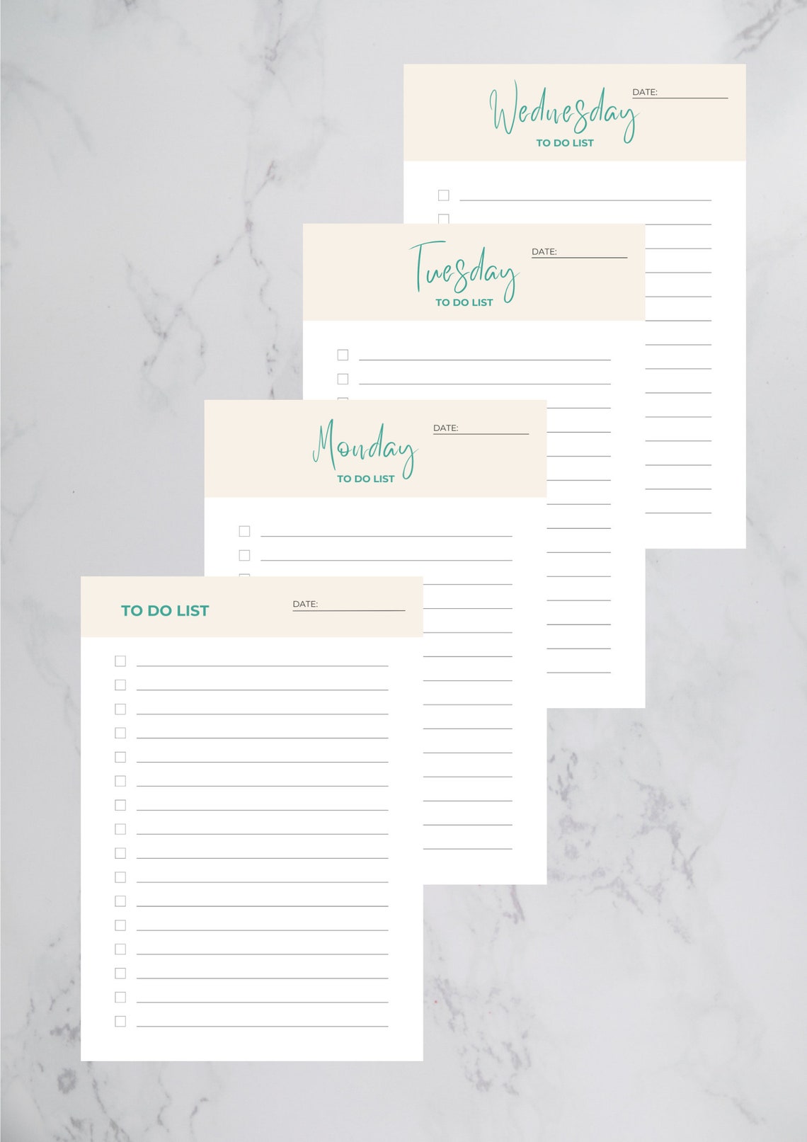Minimalist To-do List, Simple Daily Planner, Digital Task Organizer ...