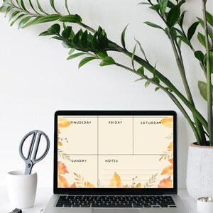 Autumn Weekly Planner, Week at a Glance, Fall Planner, Weekly Agenda ...