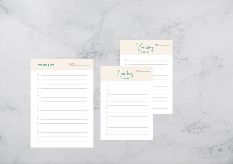 Minimalist To-do List, Simple Daily Planner, Digital Task Organizer ...