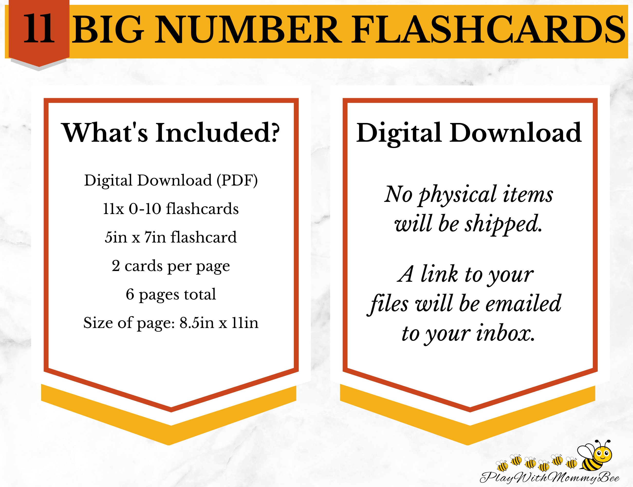 Number Flashcards 0-10, Big Font, Printable Number Educational ...