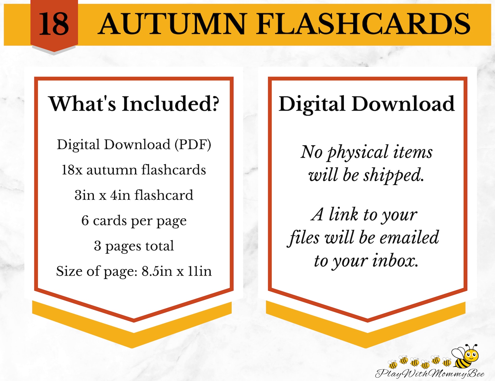Autumn, Fall Flashcards, Vocabulary, October, November, Halloween ...