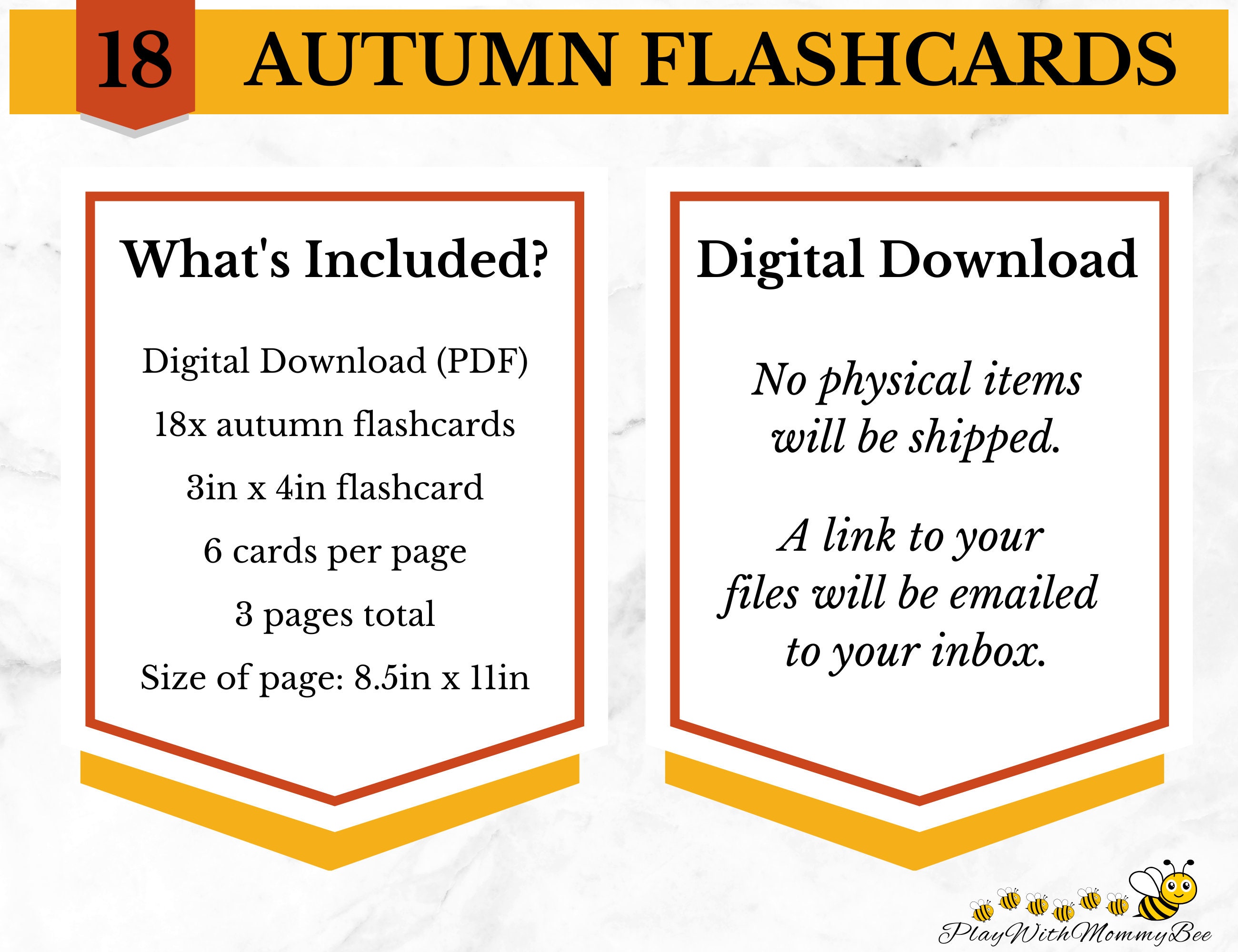 Autumn, Fall Flashcards, Vocabulary, October, November, Halloween ...