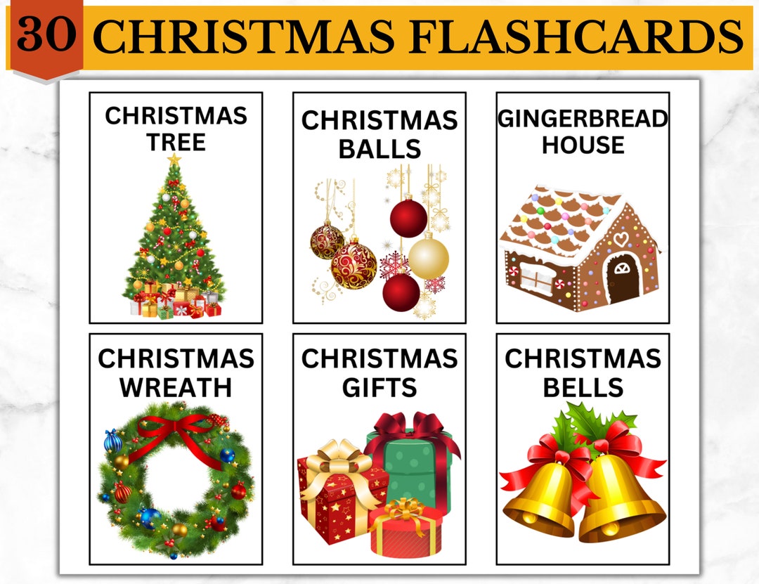 Christmas, Flashcards, Flashcards, December, Vocabulary, Holiday ...