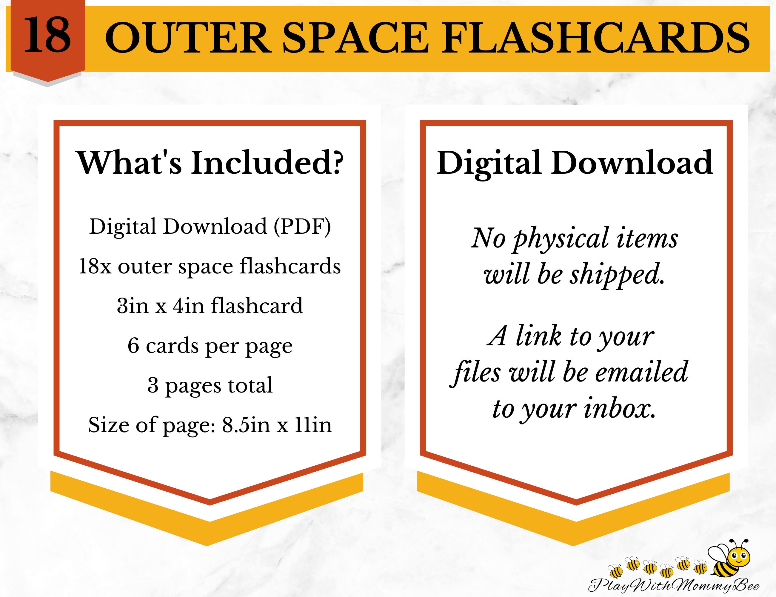 Outer Space Solar System Flashcards Planets Galaxy - Etsy