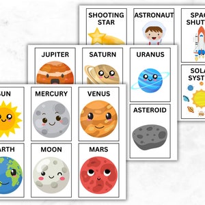 Outer Space, Solar System, Flashcards, Planets, Galaxy, Astronomy ...
