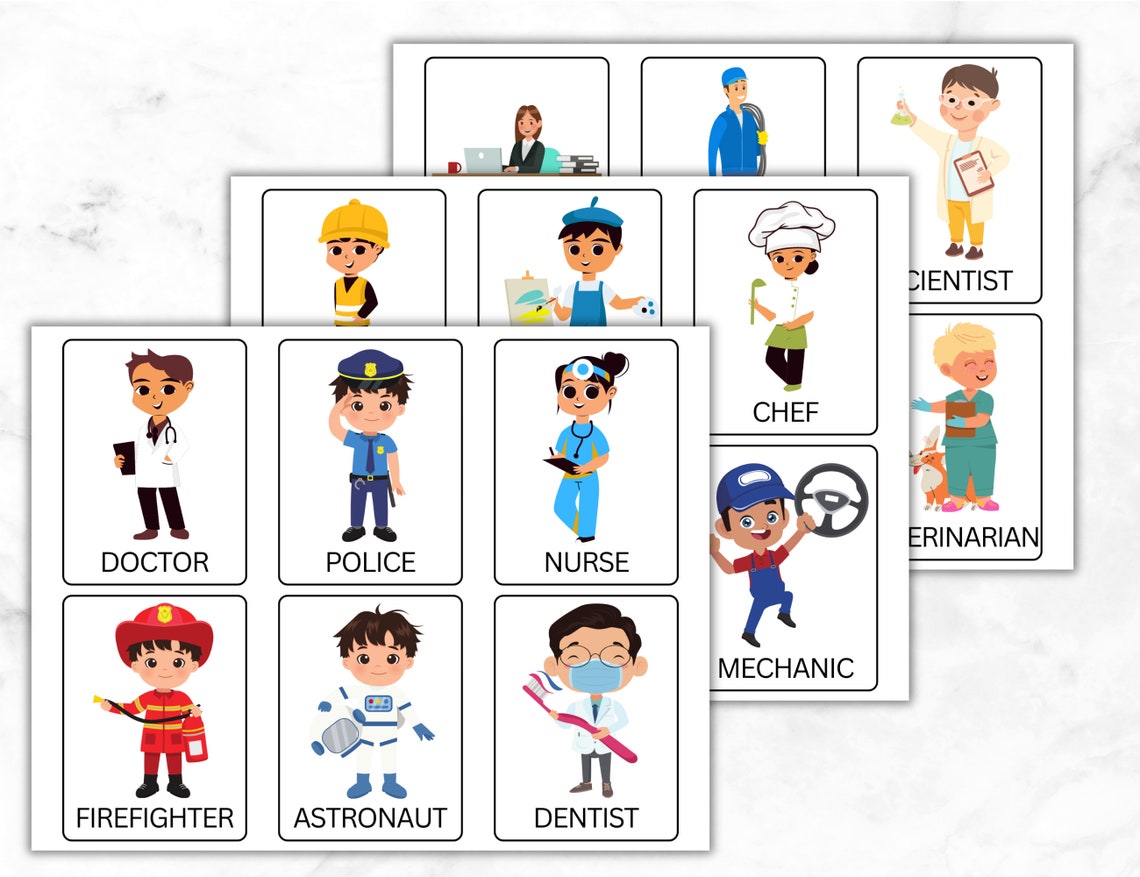 Profession, Flashcards, Careers, Montessori, Jobs, Occupations, School ...