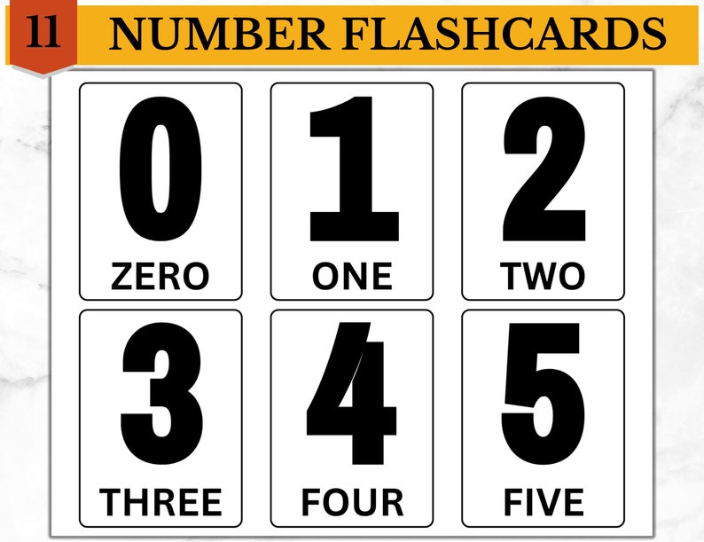 Number Flashcards 0-10, Printable Number Educational Flashcard ...