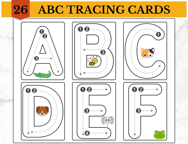 ABC Tracing, Alphabet, A-Z, Learn to Write, Handwriting, Finger, Kids ...