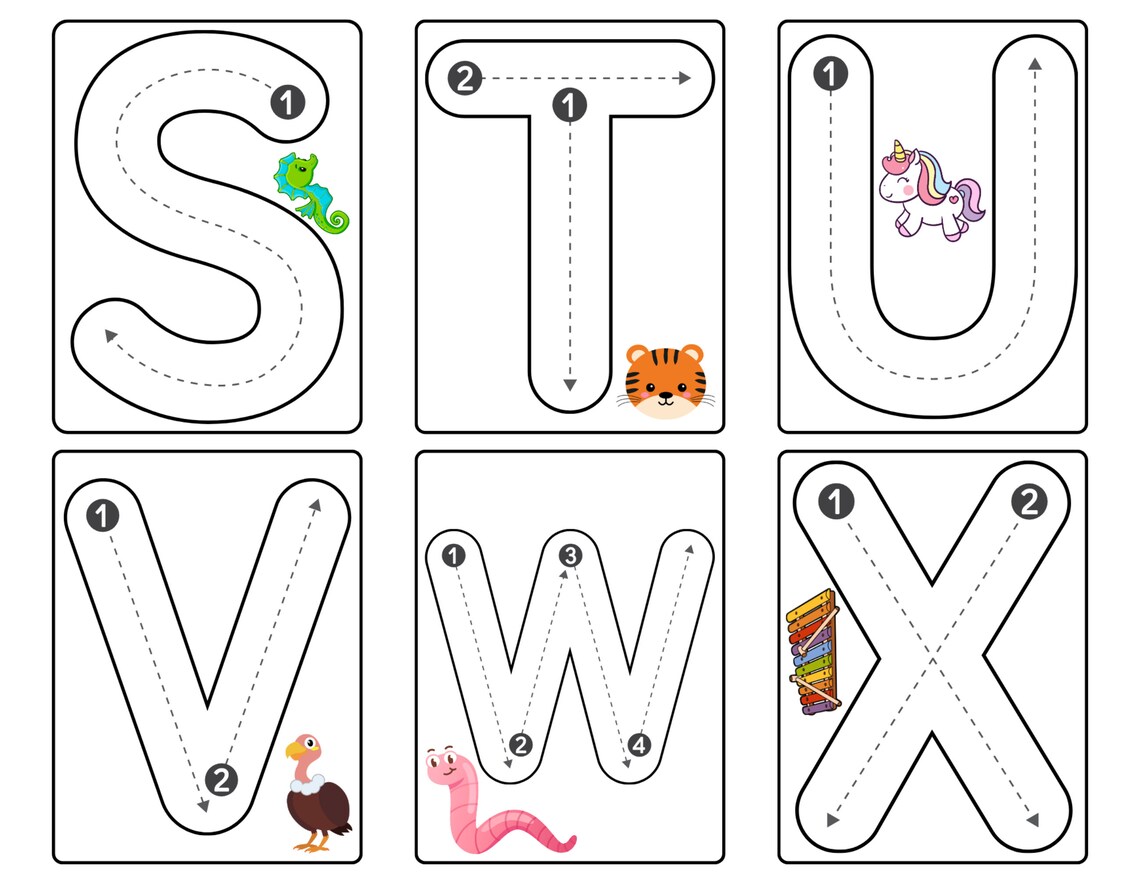 ABC Tracing, Alphabet, A-Z, Learn to Write, Handwriting, Finger, Kids ...