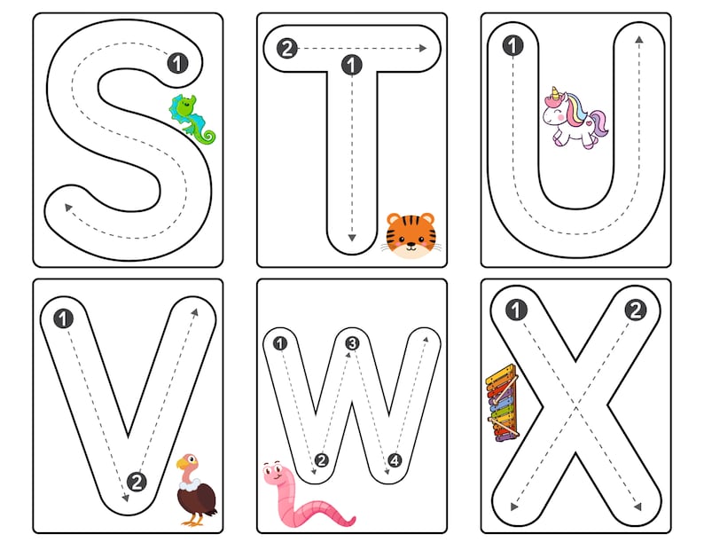 ABC Tracing, Alphabet, A-Z, Learn to Write, Handwriting, Finger, Kids ...