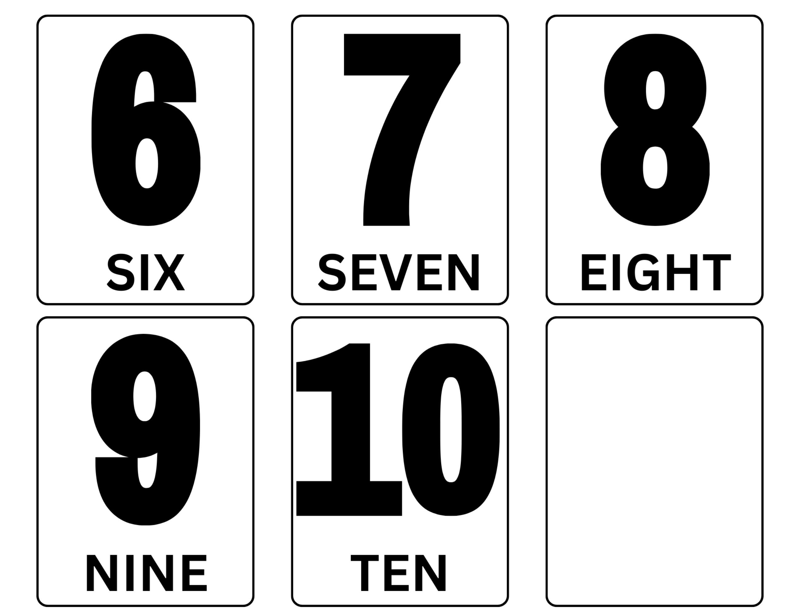 Number Flashcards 0-10, Printable Number Educational Flashcard ...