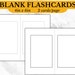 Blank Flashcard, Printable, 4x6, Simple, Learning Flashcard, Homeschool ...