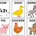 Farm Animal Flashcards, Printable Animal Educational, Preschool ...