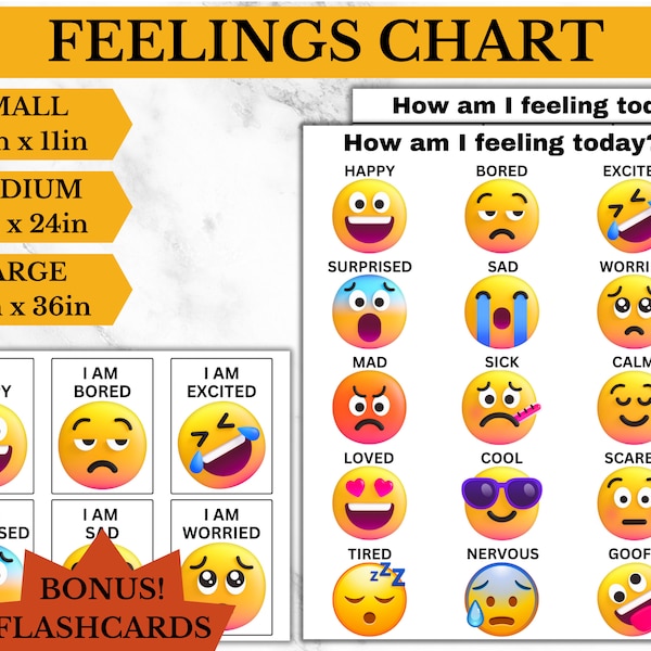 Emotion Chart School Poster - Etsy