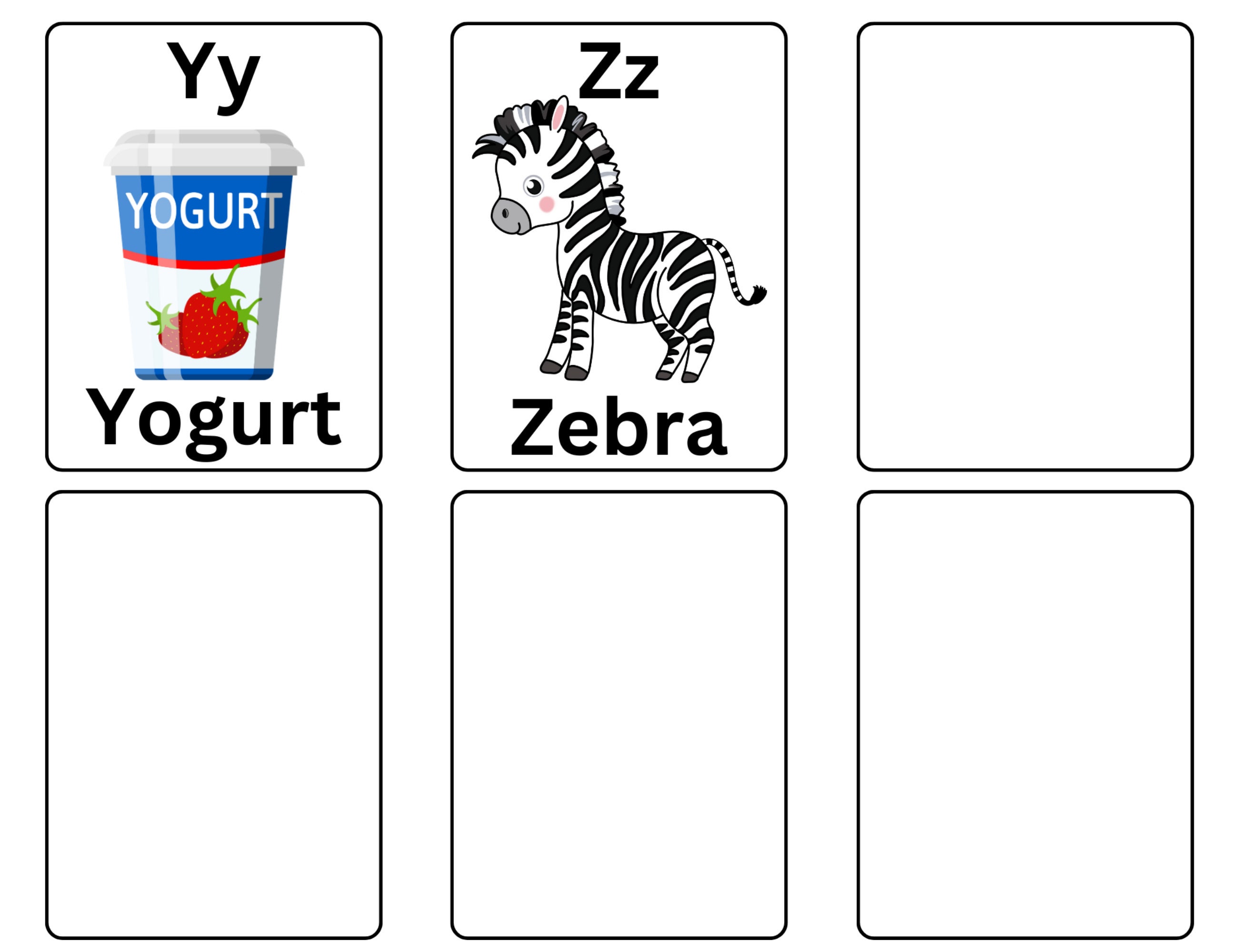 Alphabet Flashcards, Printable ABC Educational, Preschool, Homeschool ...